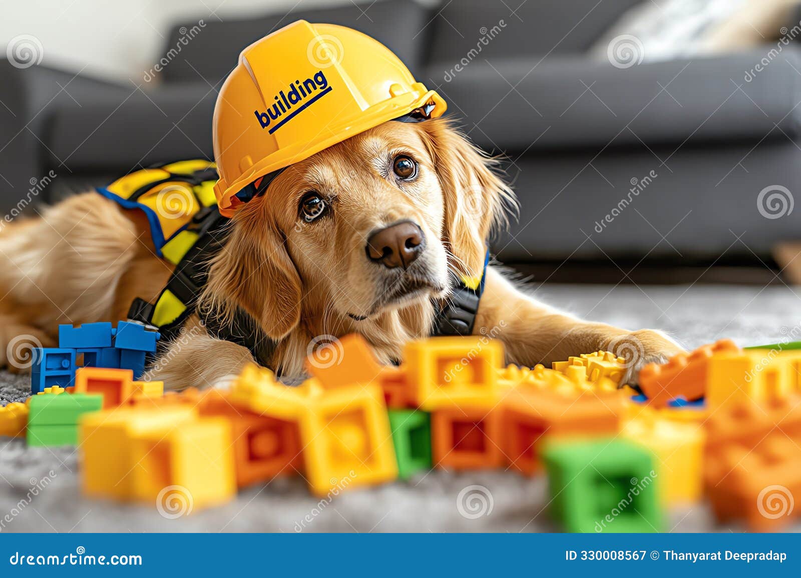 A Dog Dressed As a Construction Worker, Complete with a Tiny Hard Hat ...