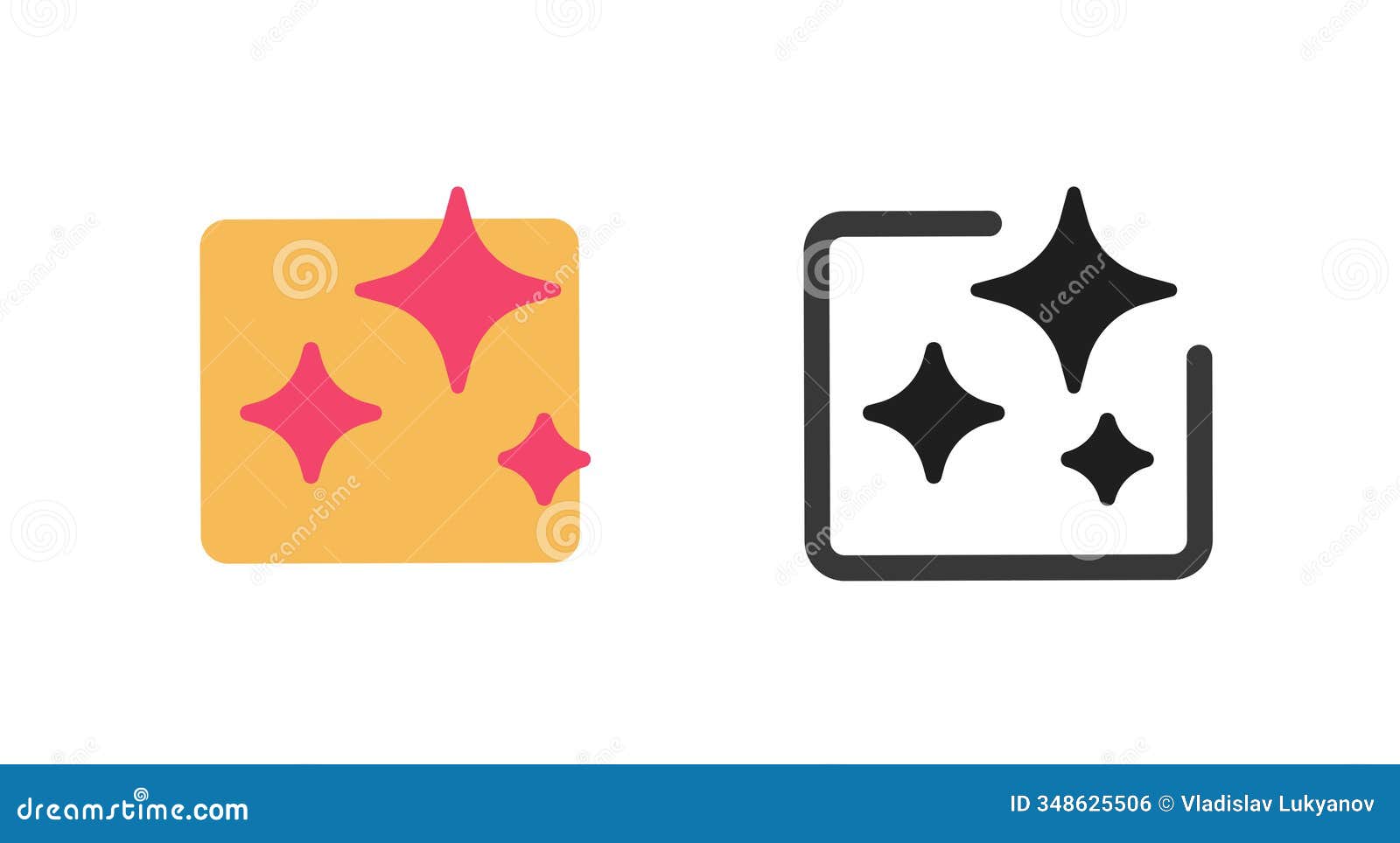 AI Generate Tool Ui Software Element Icon Vector Simple Graphic Design Set, Enhance Improve Edit ...