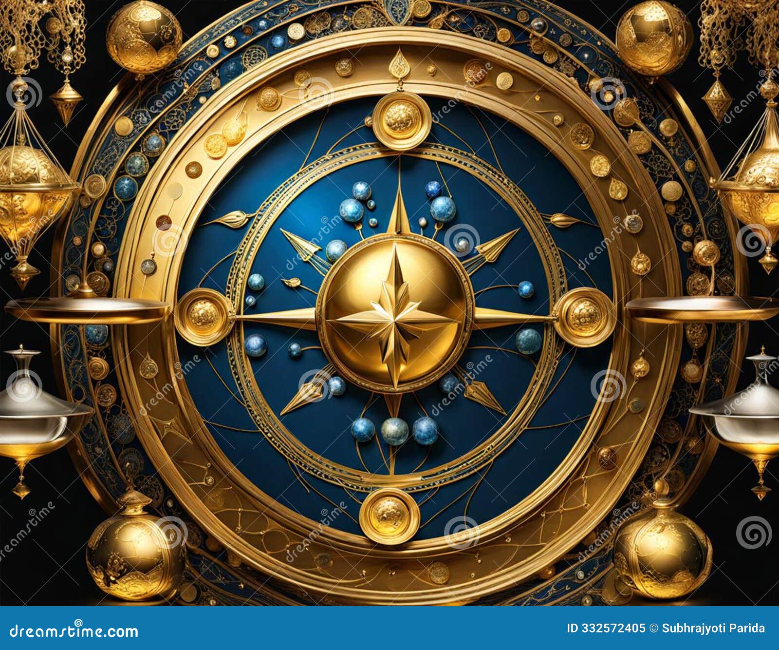 AI Generated Abstract Art Depicting Intricate Circular Designs with 3 ...