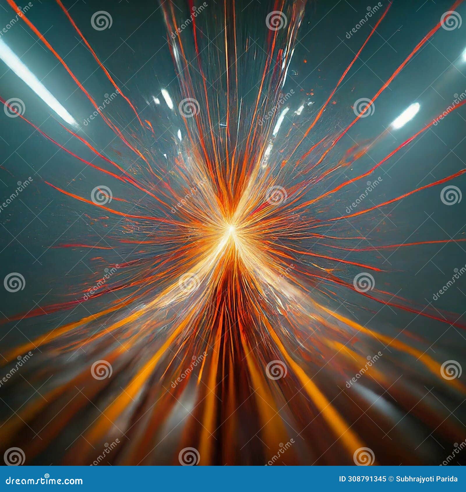 AI Generated Abstract Artwork Depicting Bright Rays of Light Radiating ...