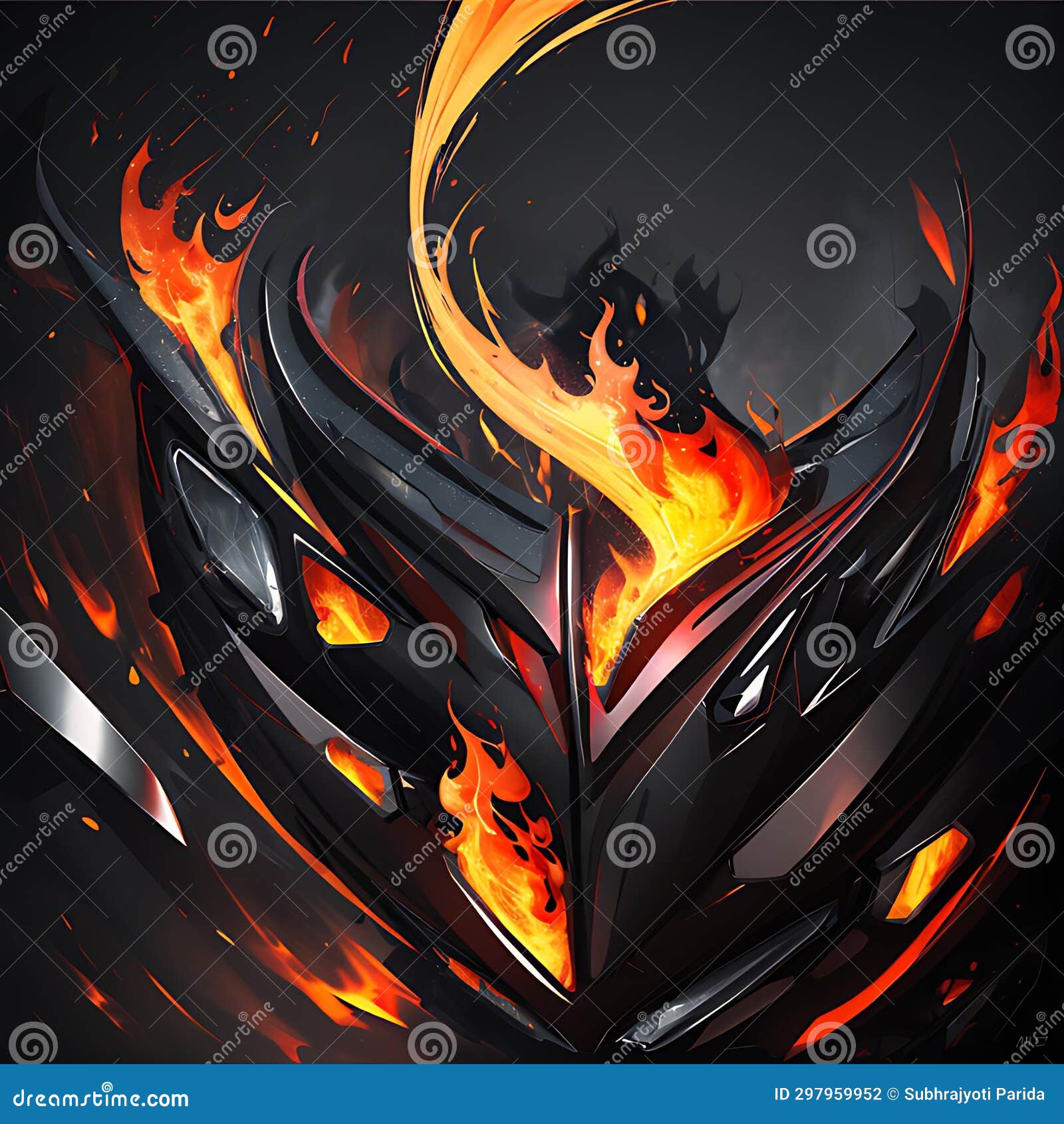 AI Generated Abstract Artwork of Randomly Rising Flames of Fires with a ...