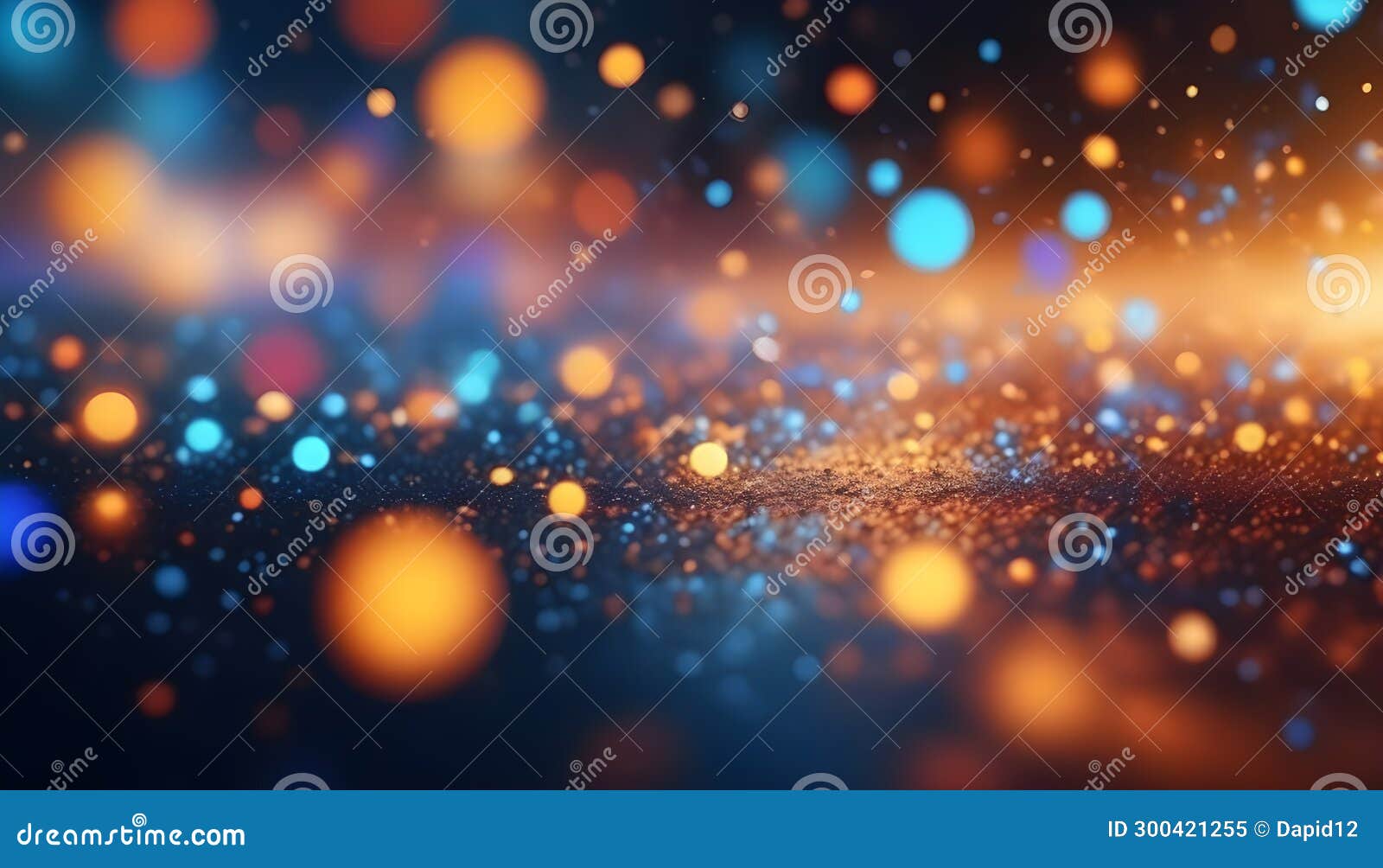 Abstract Background with Bokeh De-focused Lights and Rays of Light ...
