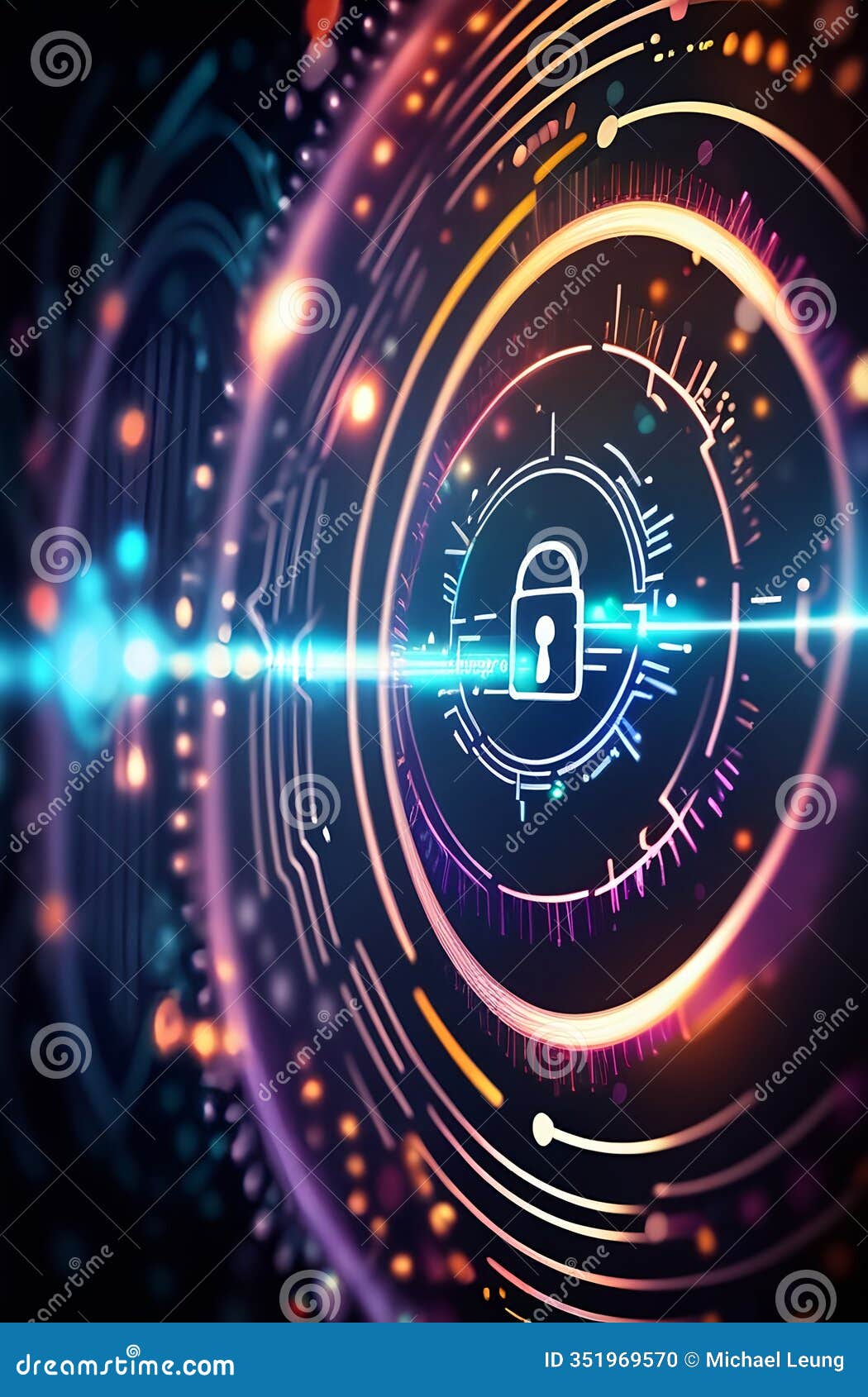 AI Generated Abstract Background with Lock Stock Illustration ...