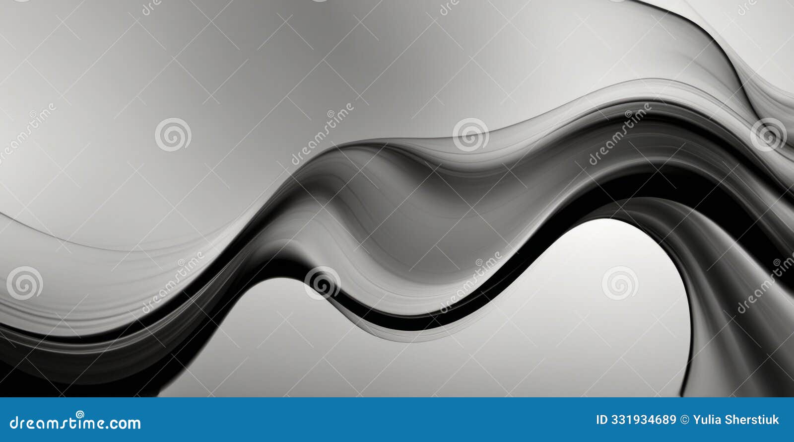 Abstract Black, White Wave Smooth Background. Stock Illustration ...