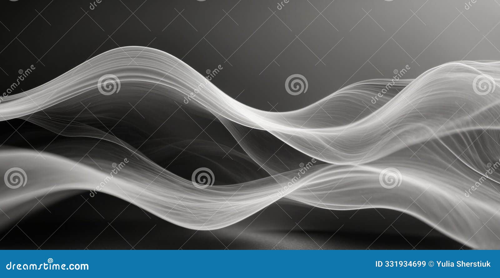 Abstract Black, White Wave Smooth Background. Stock Illustration ...