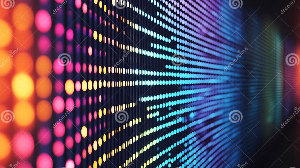 Abstract Colorful LED Light Pattern Stock Illustration - Illustration ...