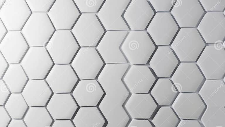3D Hexagonal White Pattern stock illustration. Illustration of simple - 353076846