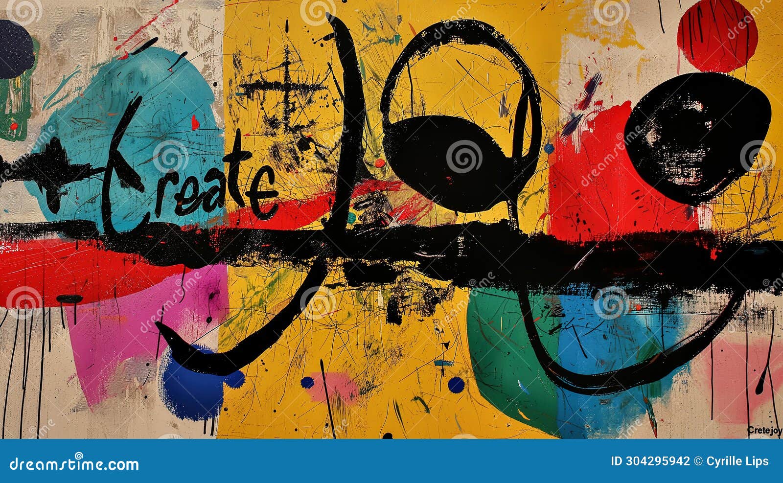 AI-Generated Abstract Expressionist Creation Stock Illustration ...