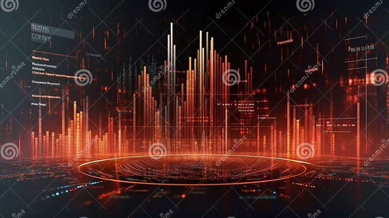 AI Generated, Abstract Futuristic Infographic with Visual Data ...