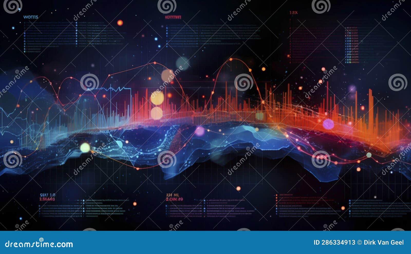 AI Generated, Abstract Futuristic Infographic with Visual Data ...