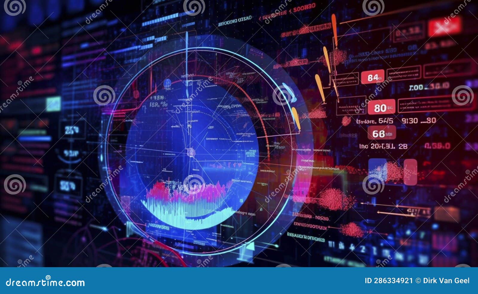 AI Generated, Abstract Futuristic Infographic with Visual Data ...