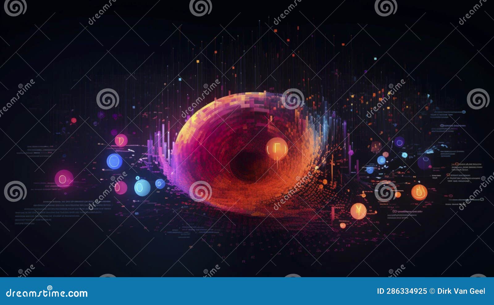 AI Generated, Abstract Futuristic Infographic with Visual Data ...