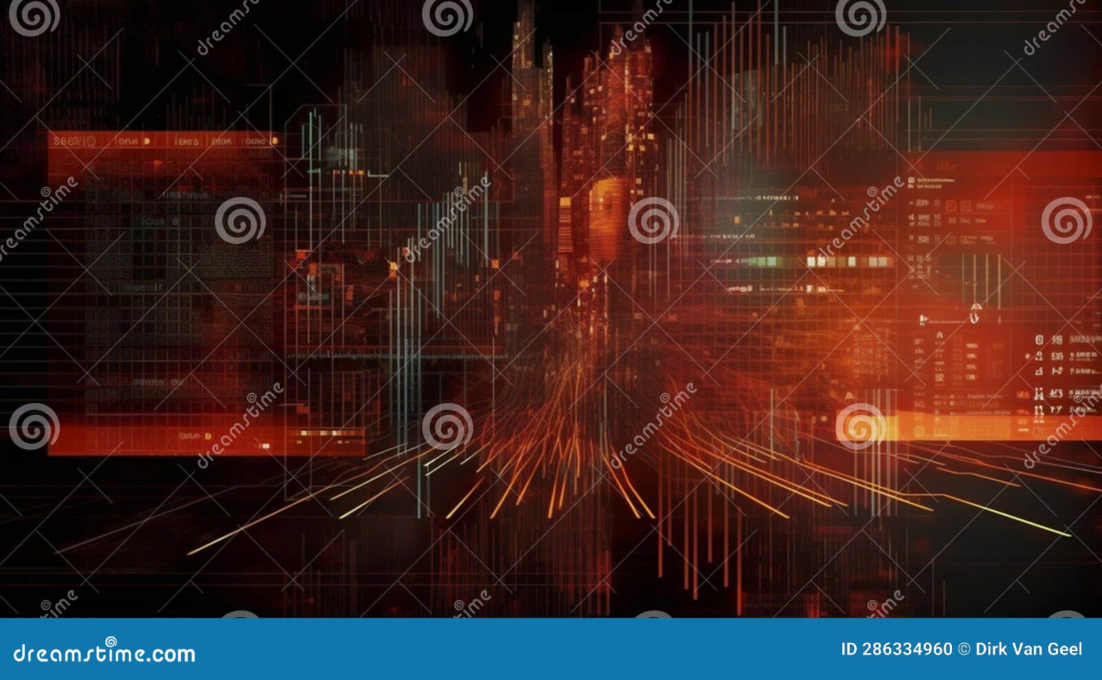 AI Generated, Abstract Futuristic Infographic with Visual Data ...