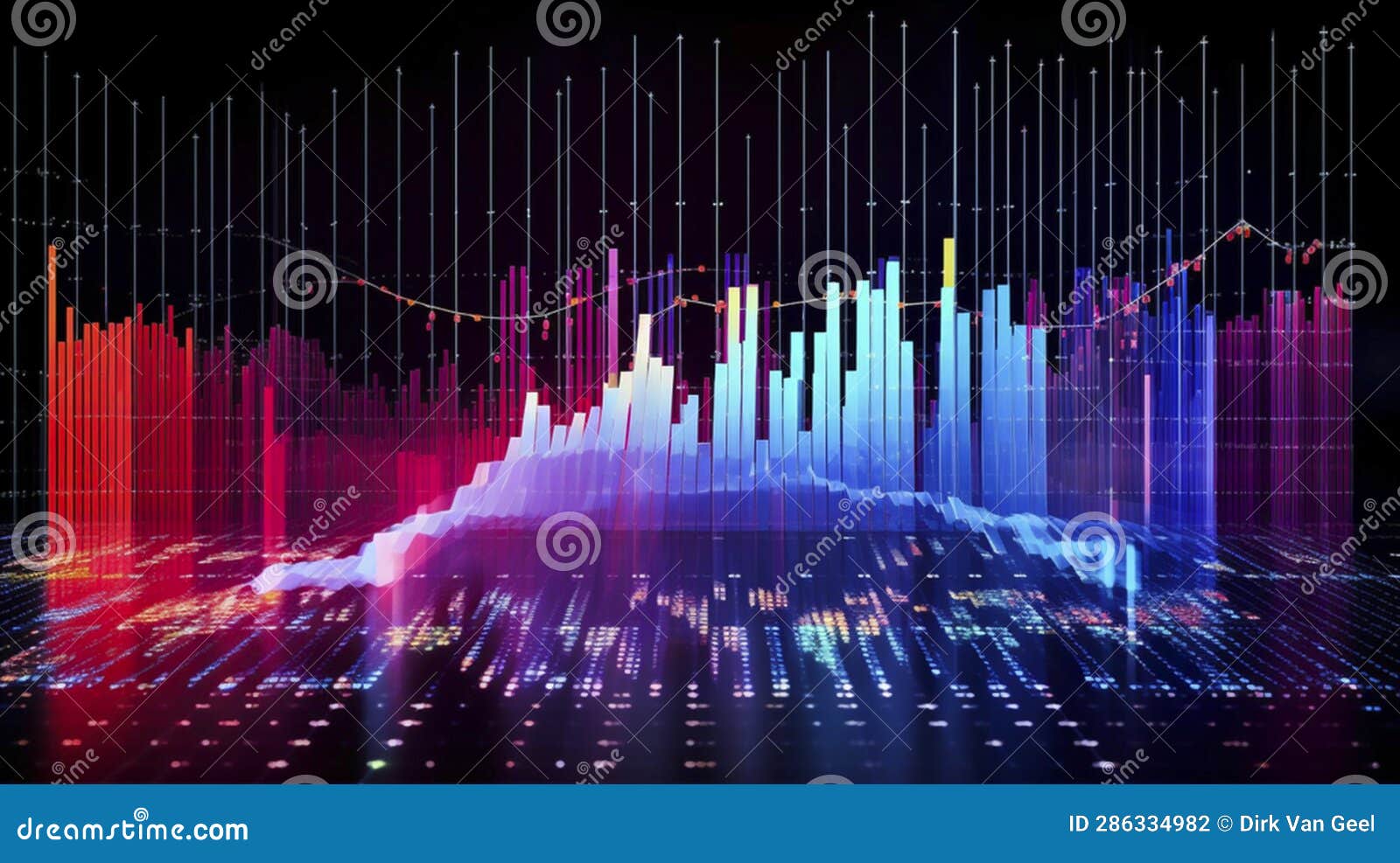 AI Generated, Abstract Futuristic Infographic with Visual Data Complexity, Represent Big Data ...