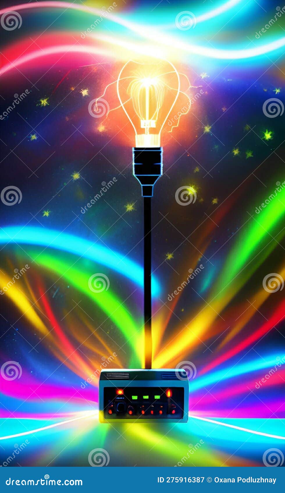 Abstract Light Bulb AI Generated Stock Illustration - Illustration of ...