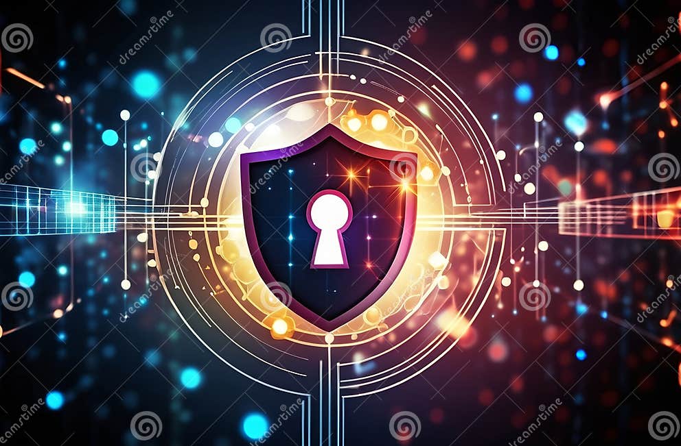 AI Generated Abstract Lock Background Stock Illustration - Illustration ...