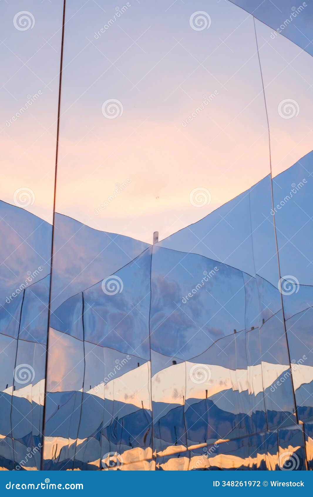 Abstract Sunset Reflection on Glass Facade. Stock Illustration ...
