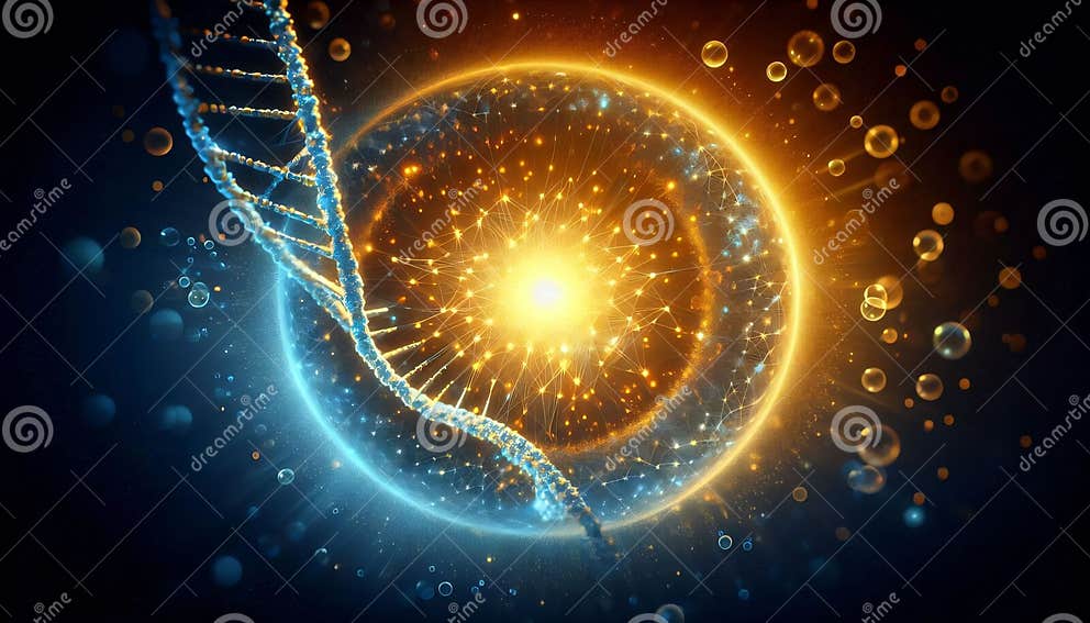Abstract DNA and Molecular Connections Stock Illustration ...