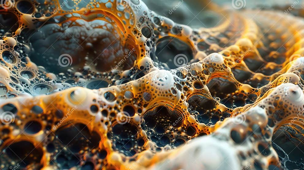 AI-generated Abstract Visual, Showcasing Unique Patterns and Textures Created through Machine ...
