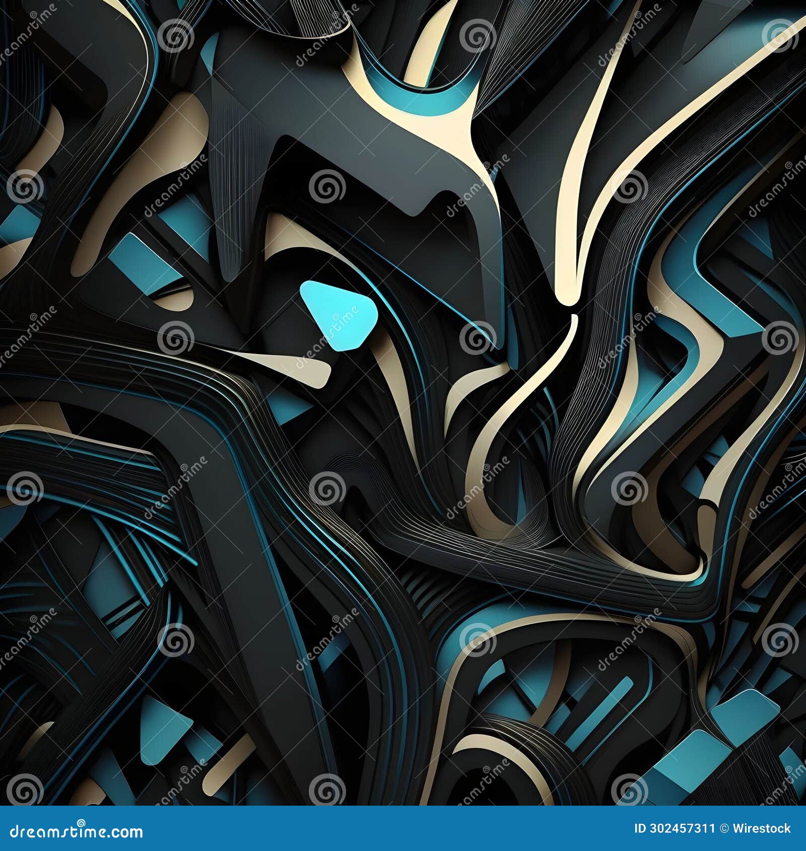 AI Generated Abstract Wallpaper Design with Metallic Elements Stock ...