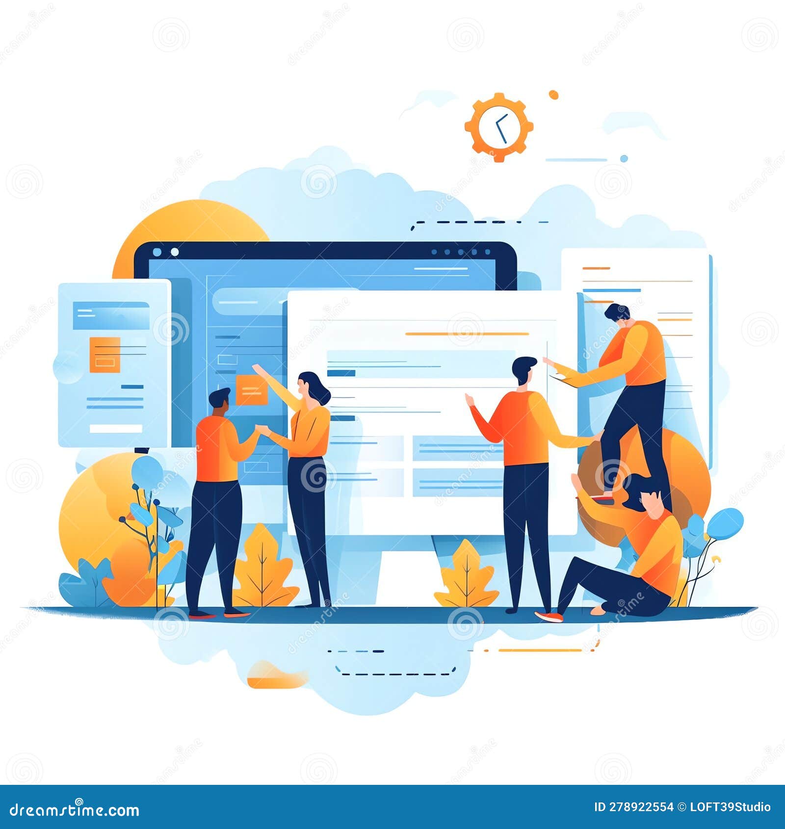 4software_project_management Stock Illustration - Illustration of ...