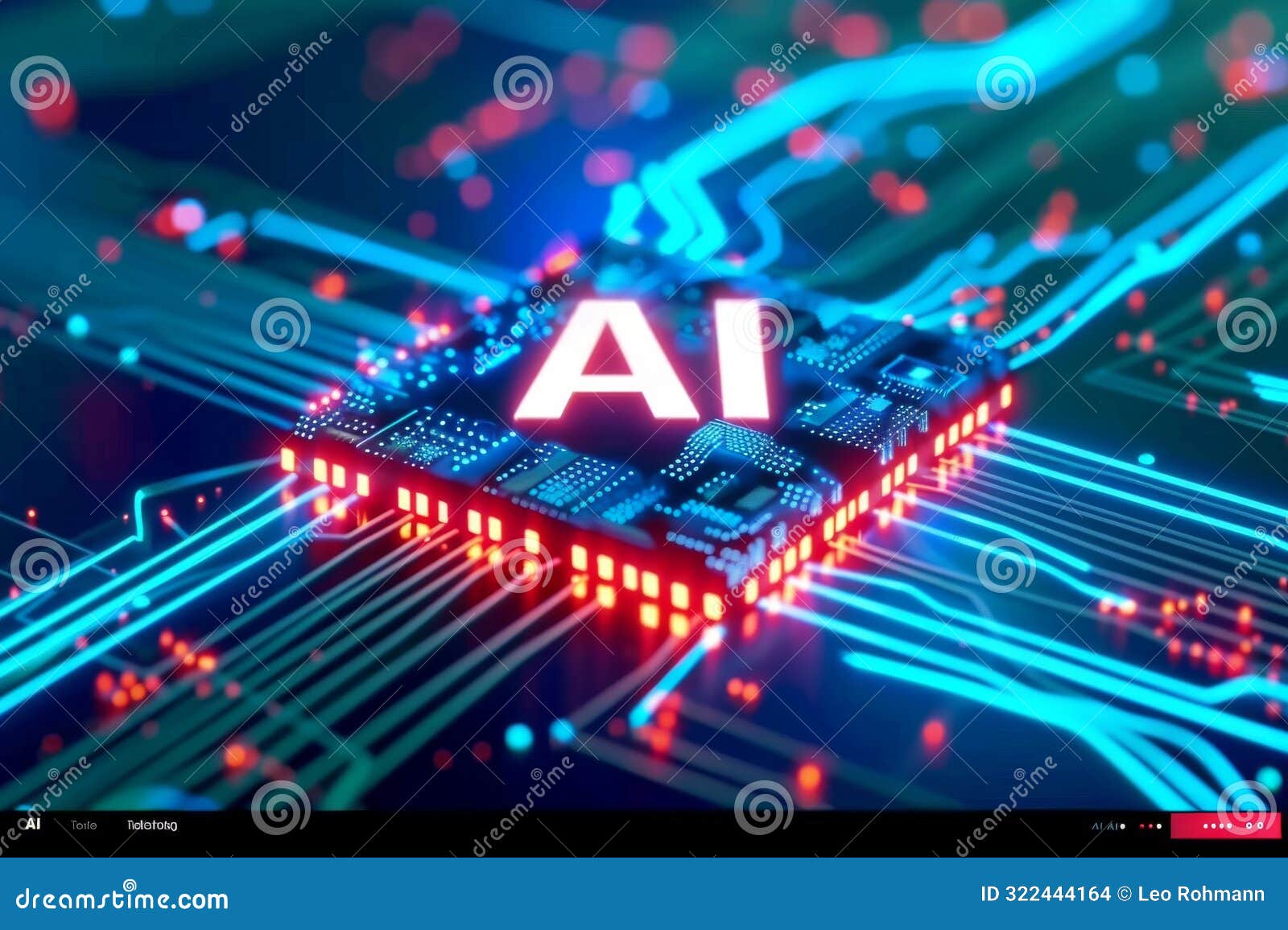 AI Microchip with Glowing Circuits and Vibrant Light Effects Stock ... AI Microchip with Glowing Circuits and Vibrant Light Effects Stock ...