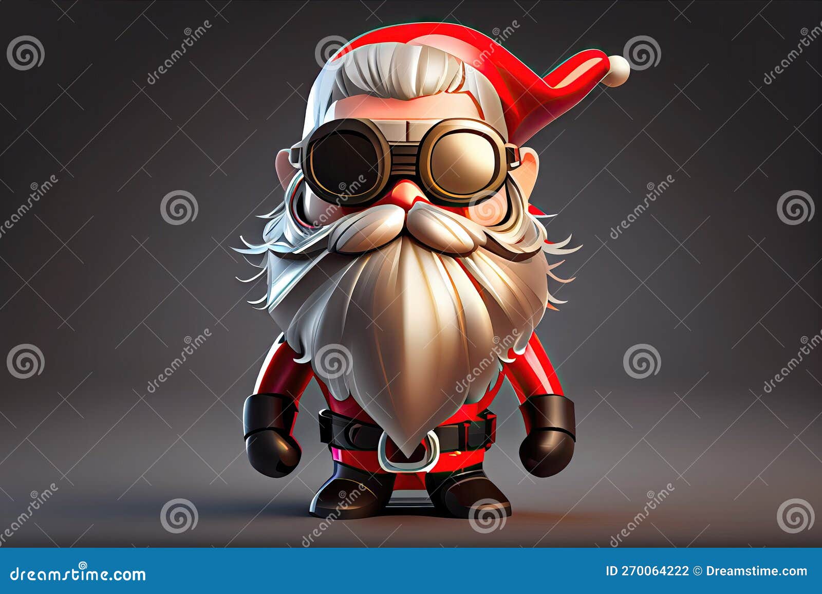 Ai Generated Artwork of a Cool Santa, Generative Ai Stock Illustration ...