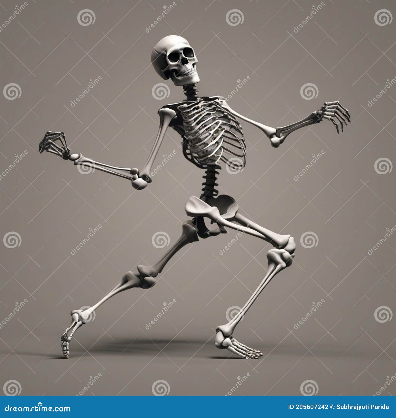 AI Generated Artwork Depicting a Dancing Human Skeleton Stock ...