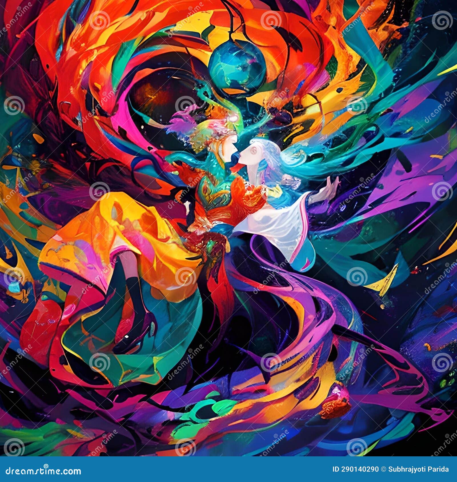 AI Generated Artwork Showcasing Two Women Embracing Each Other while ...