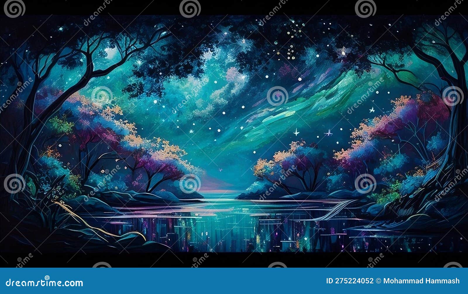 Galactic Dreamscape: A Mesmerizing Display Of Cosmic Colors. Stock ...