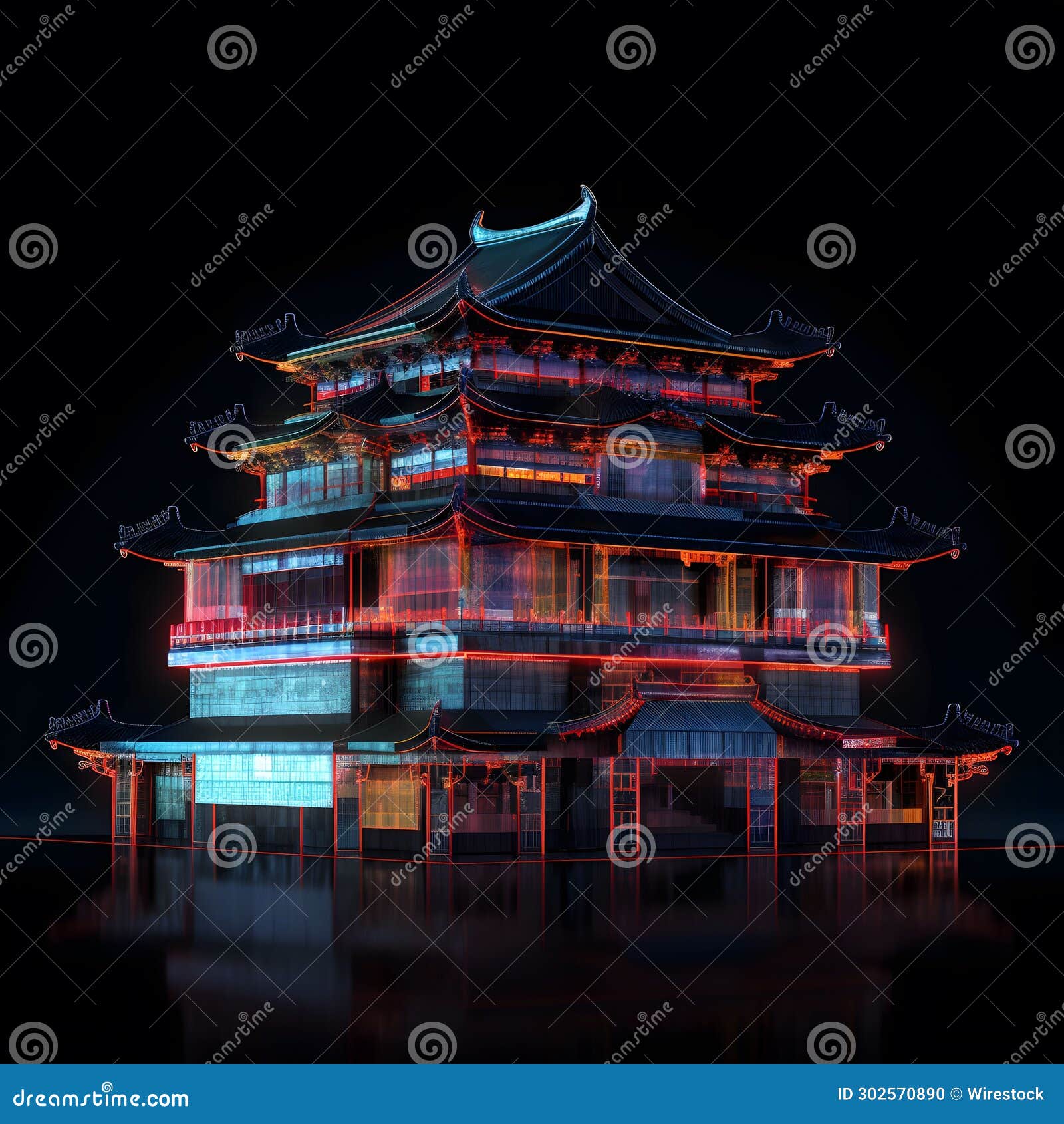Asian Structure. Vector Illustration | CartoonDealer.com #5264026