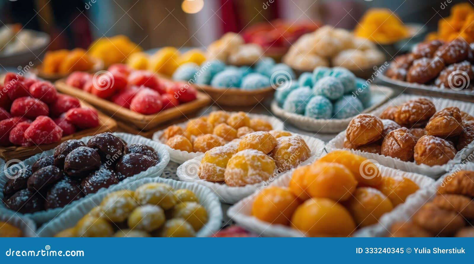 Assorted Traditional Moroccan Sweets and Pastries Display. Stock Image ...
