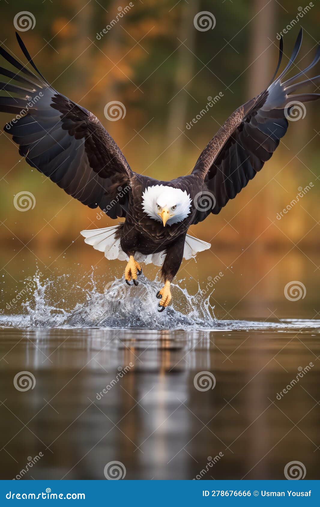 AI-Generated, Bald Eagle And US Flag, Independent Day, Freedom Stock Photography | CartoonDealer ...