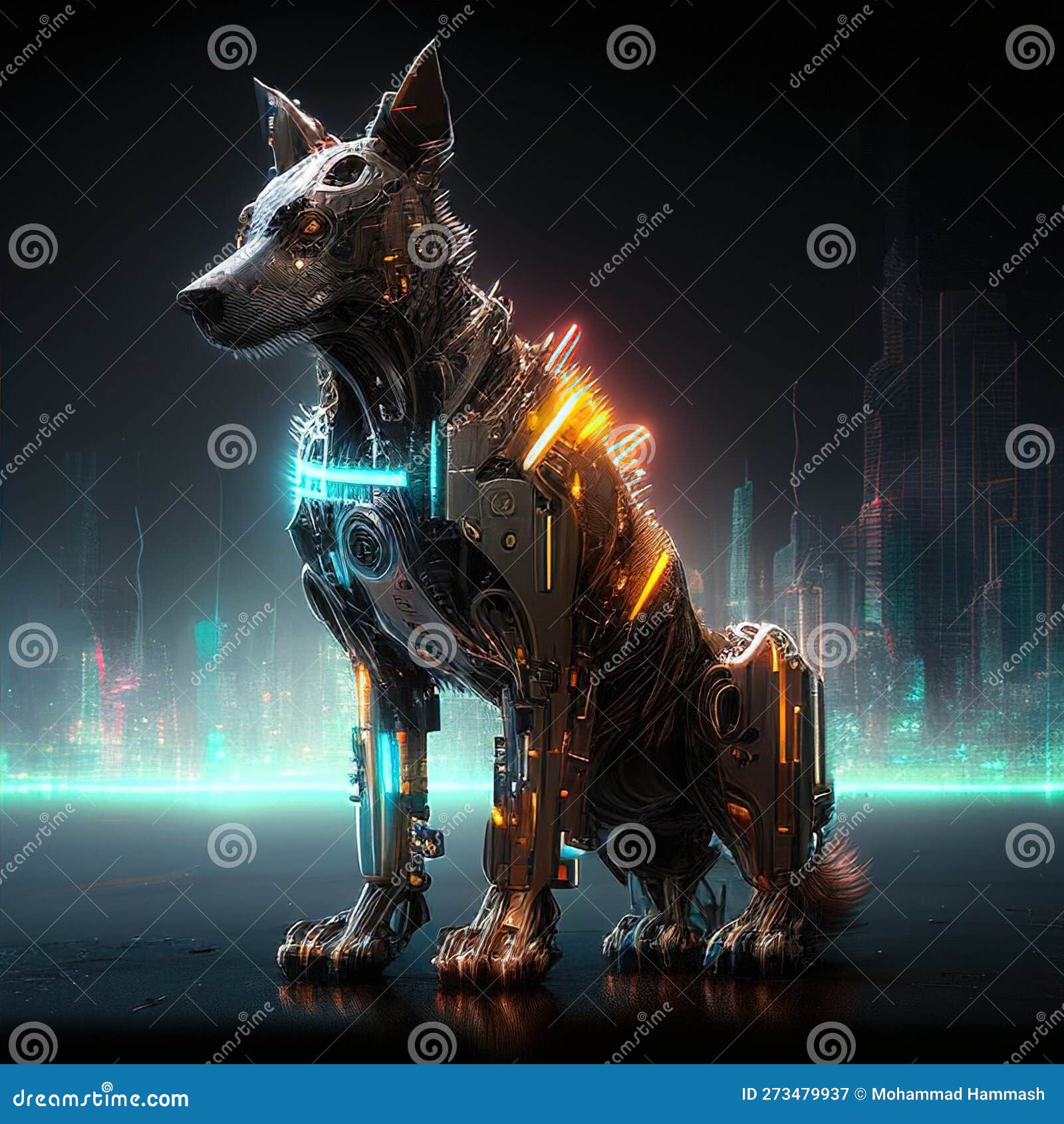 Futuristic Robot Dog In Dystopian City, Made With Generative AI Royalty ... Futuristic Robot Dog In Dystopian City, Made With Generative AI Royalty ...