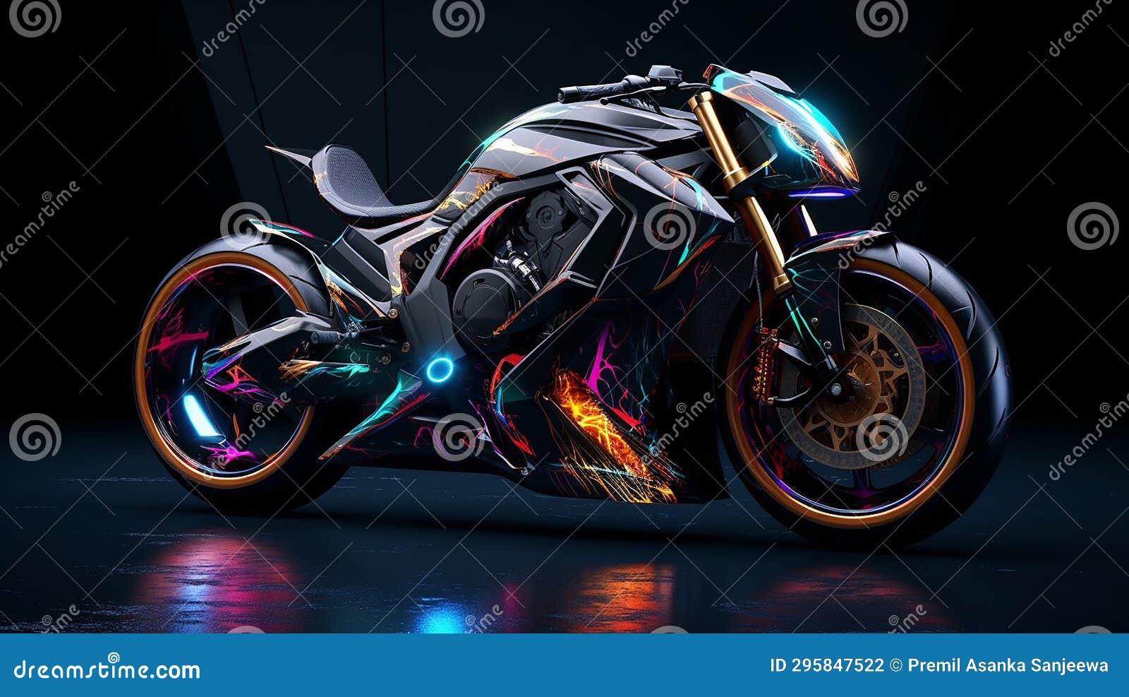 AI-generated Future Bike Concept Stock Illustration - Illustration of generation, driven: 295847522