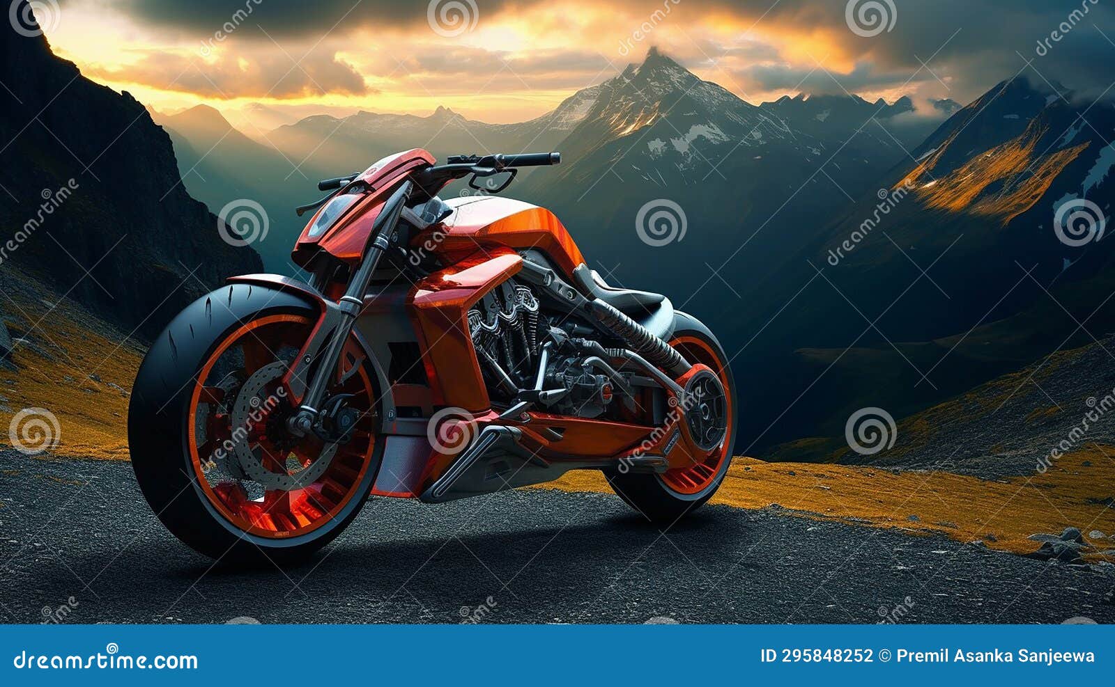 AI-generated Future Bike Concept Stock Illustration - Illustration of ...