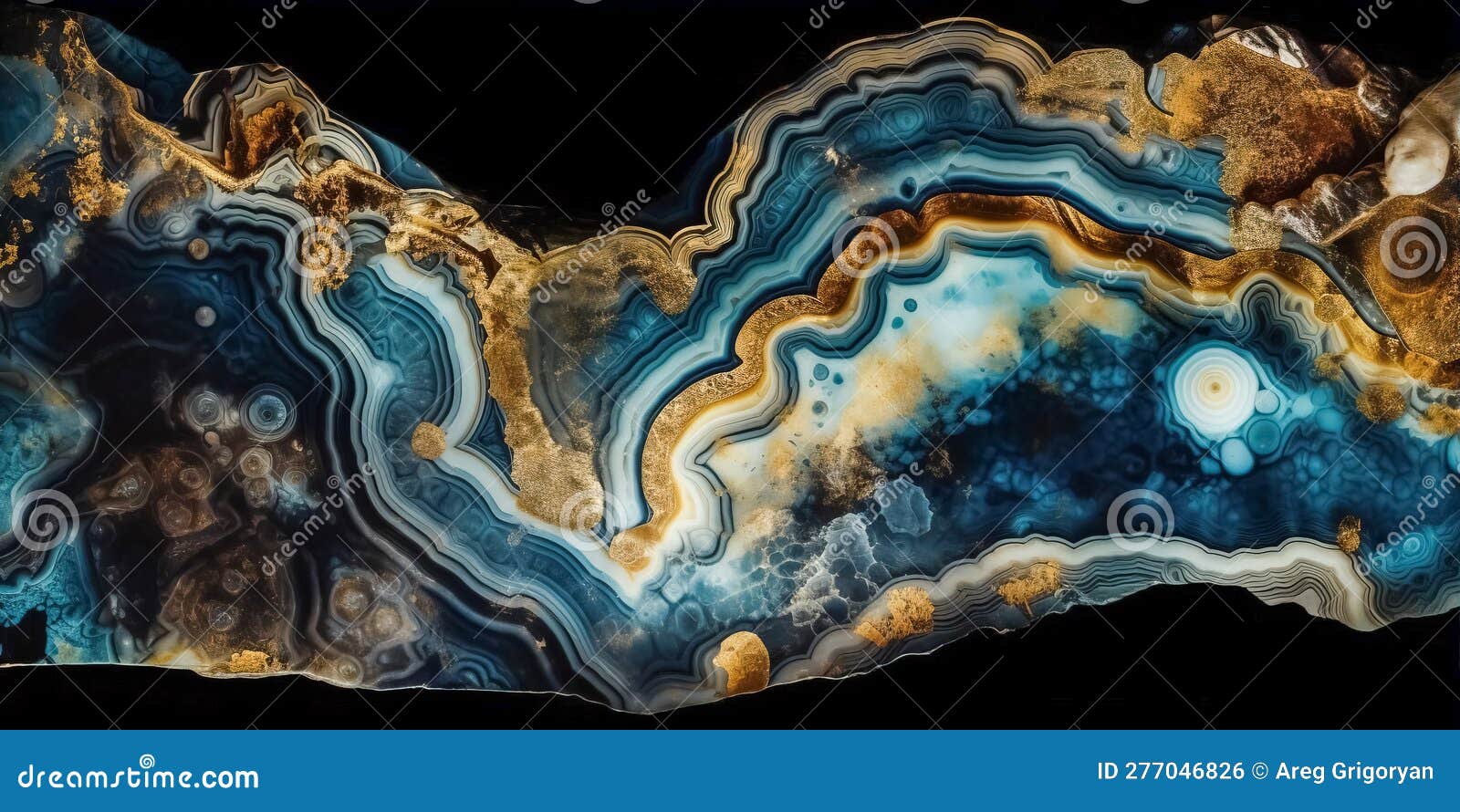 Ai Generated Blue Agate Background Stock Illustration - Illustration of ...