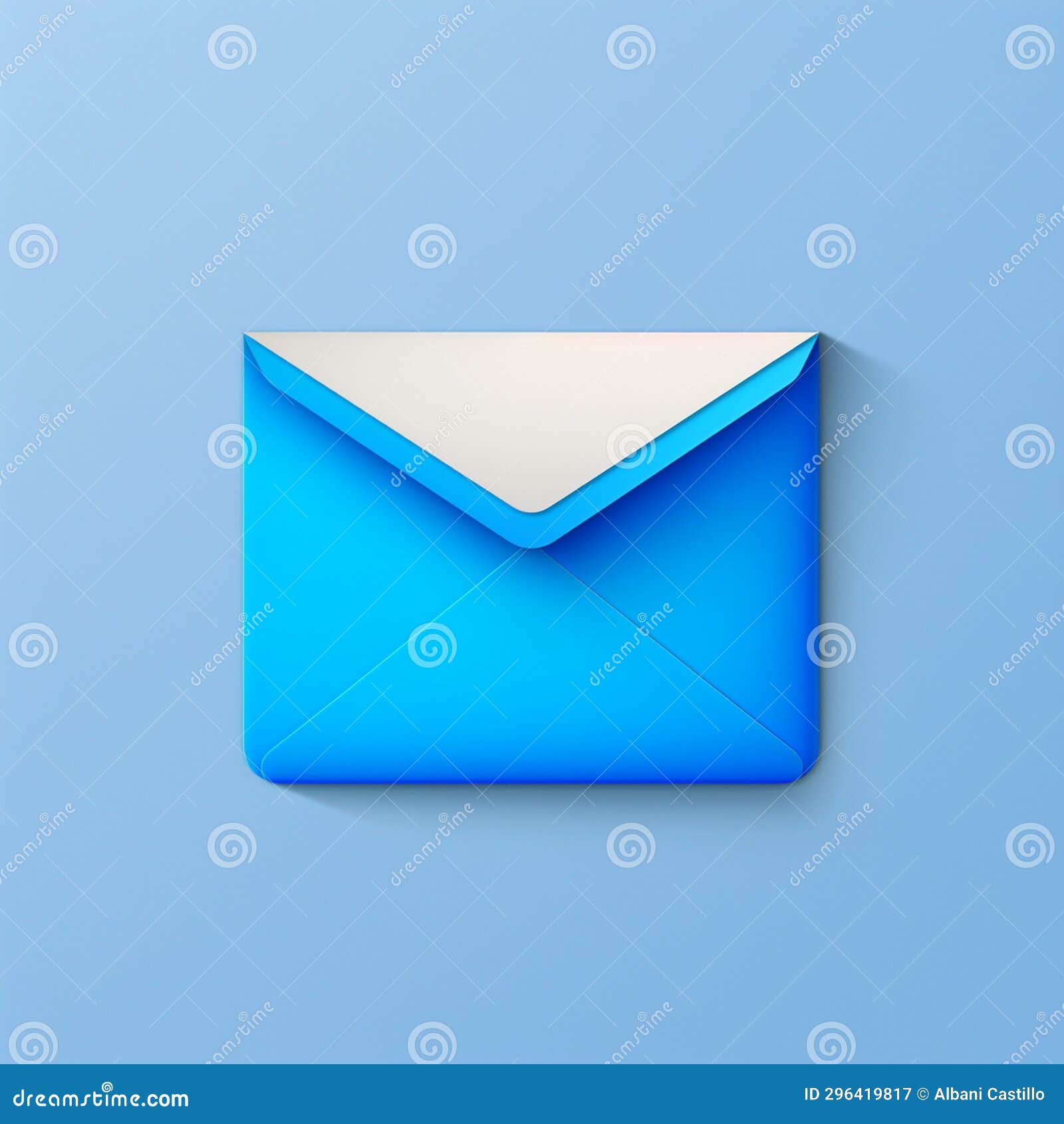 AI-Generated Blue Envelope Icon Stock Image - Image of icon, high ...