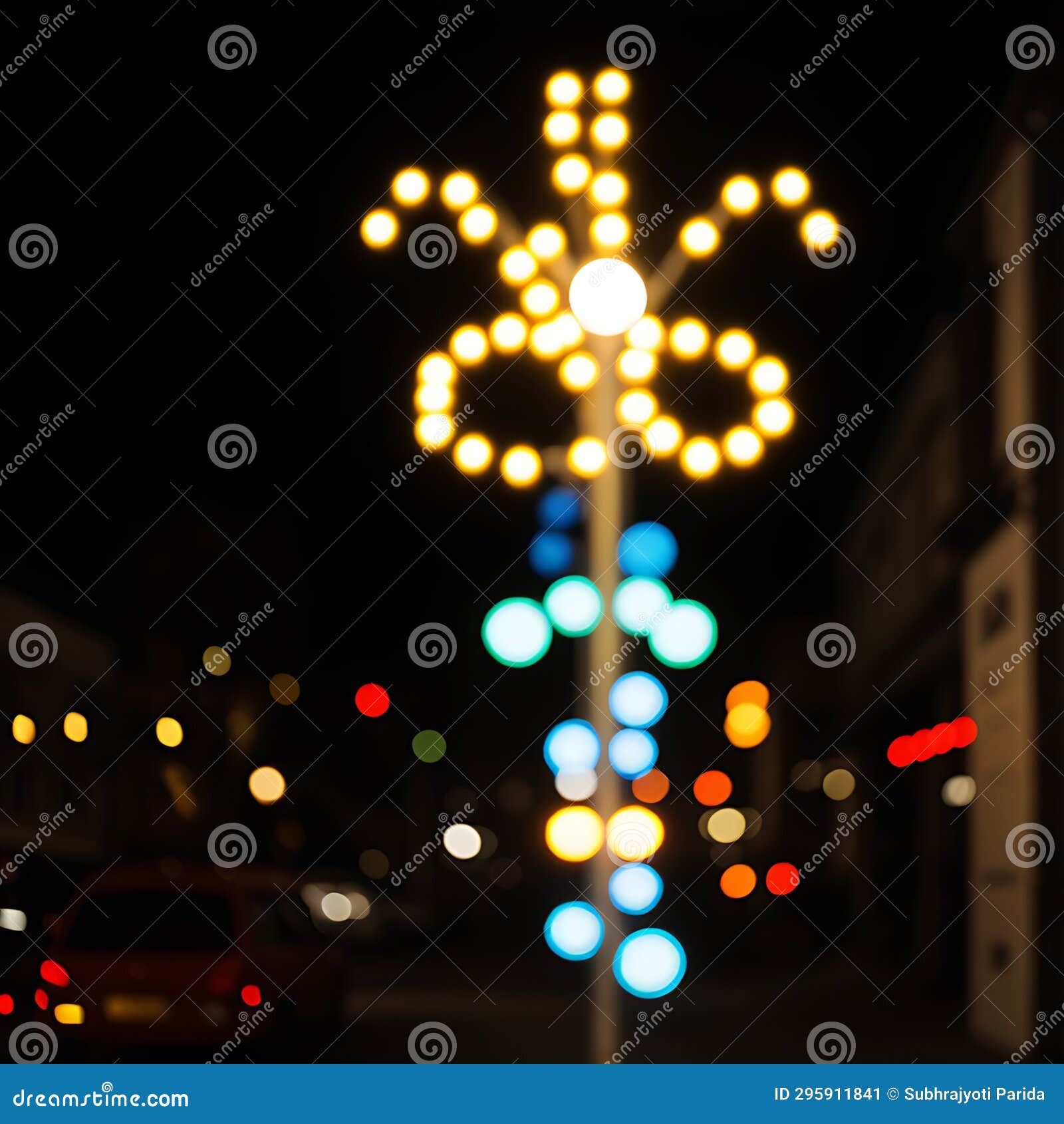 AI Generated Blurred Image of Colorful Curved Lightings in the Evening ...