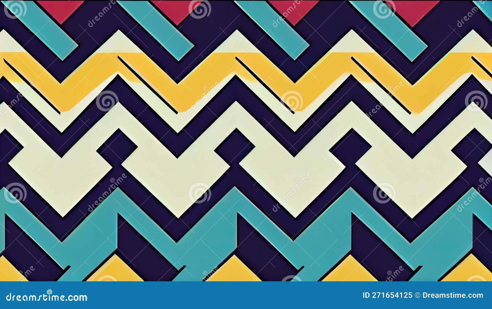 Elegant and Modern Digital Illustration of Chevron Pattern, Made with ...