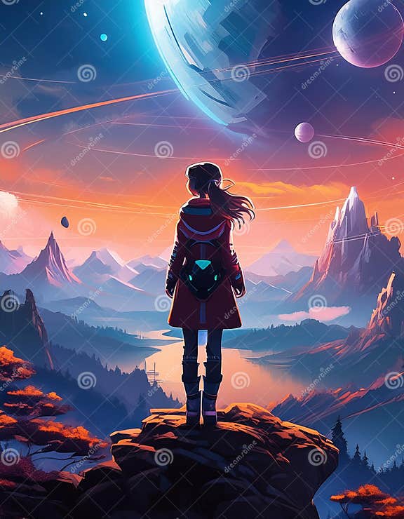 Book Cover Sci Fi Novel Stock Illustration Illustration Of Young 326082529