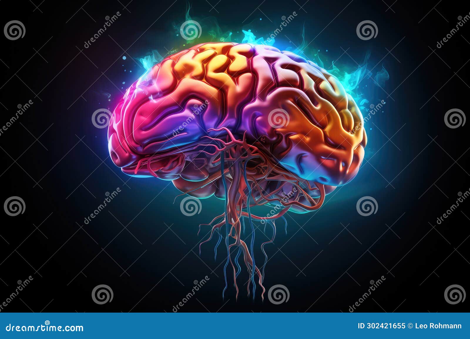 Brain Neurons Via Axons & Dendrites, Forming Synapses ...