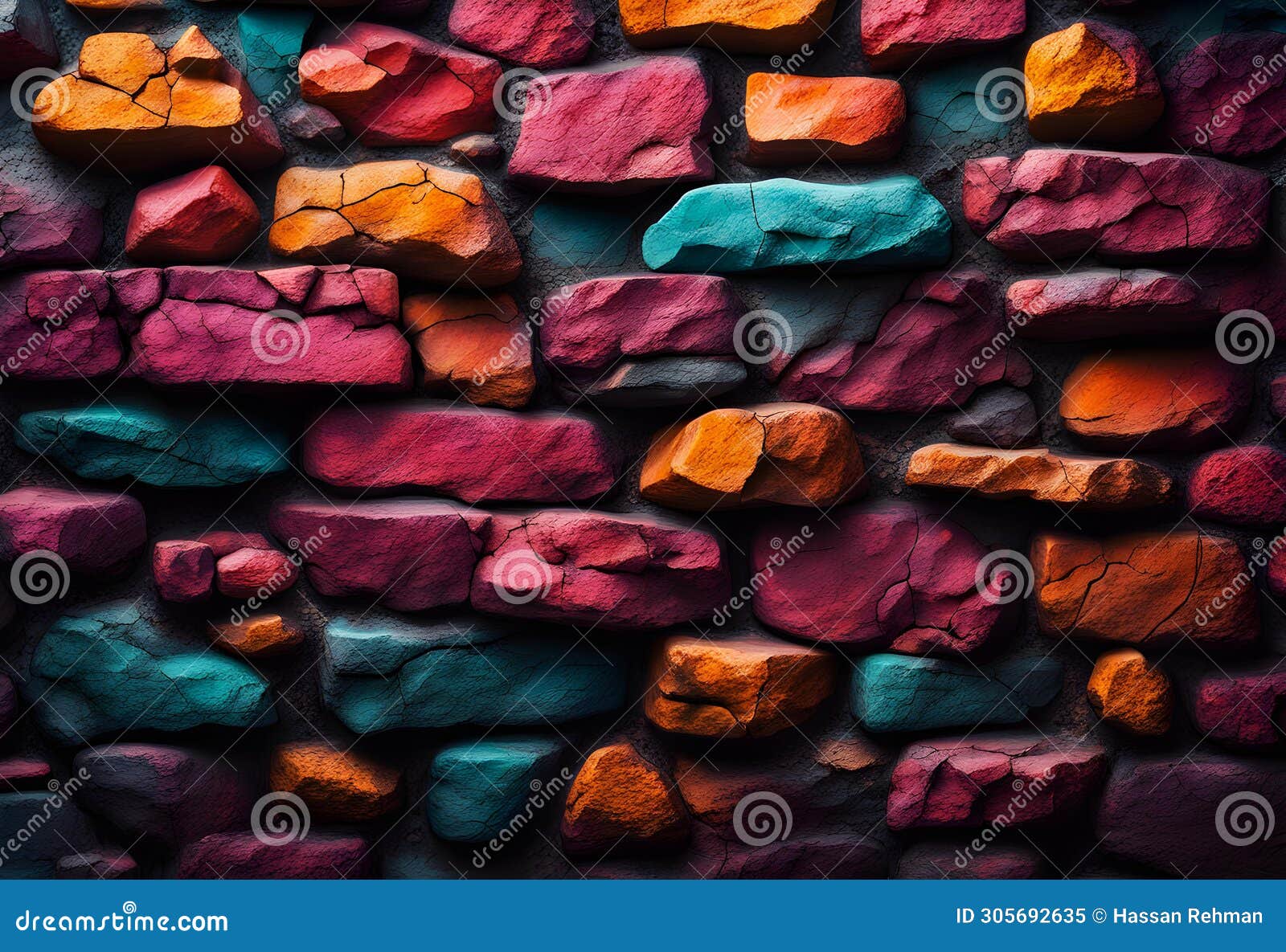 Brick Wall. Neon Stone Texture Stock Illustration - Illustration of ...