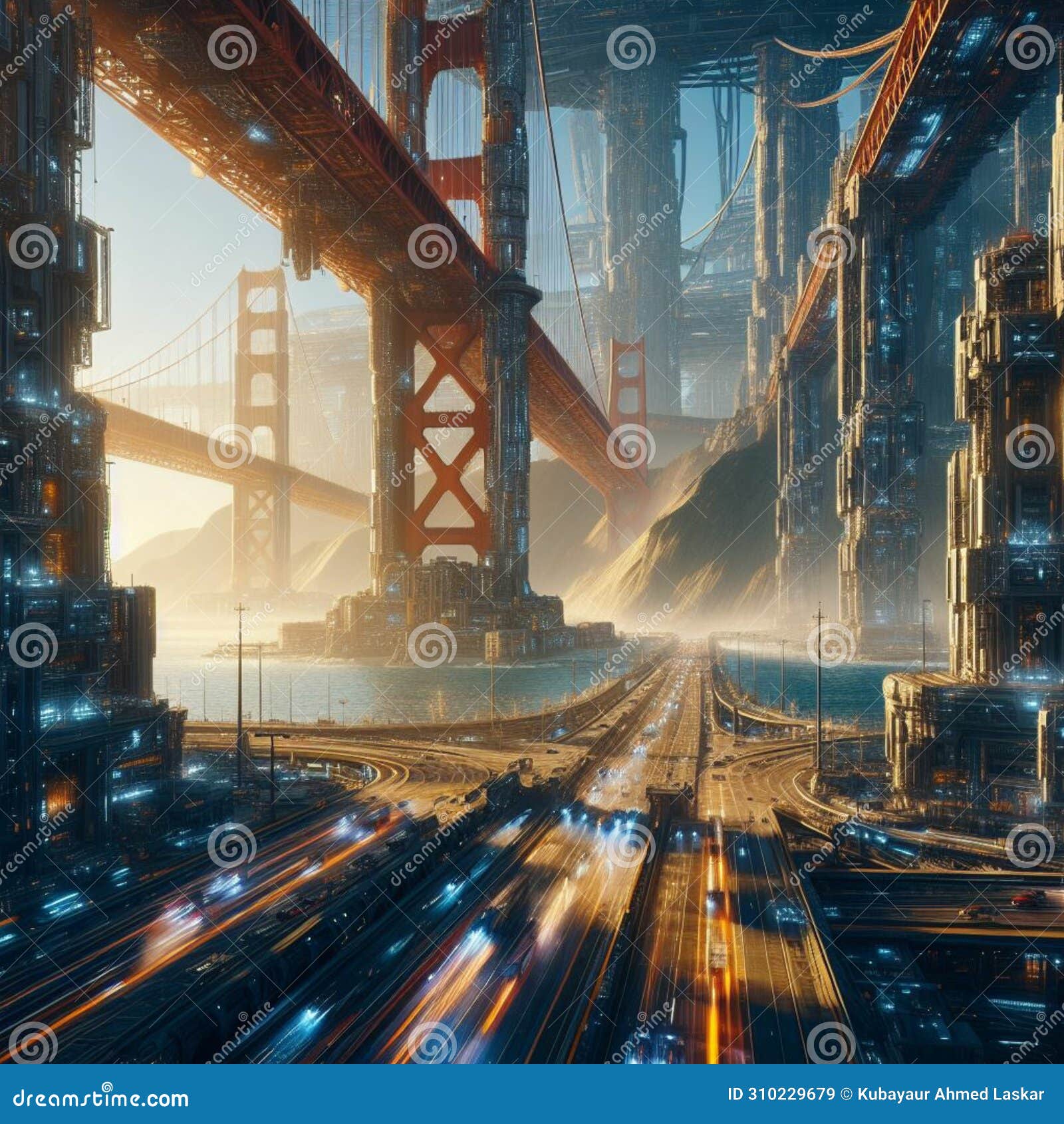 Ai generated bridge photo stock illustration. Illustration of generated ...