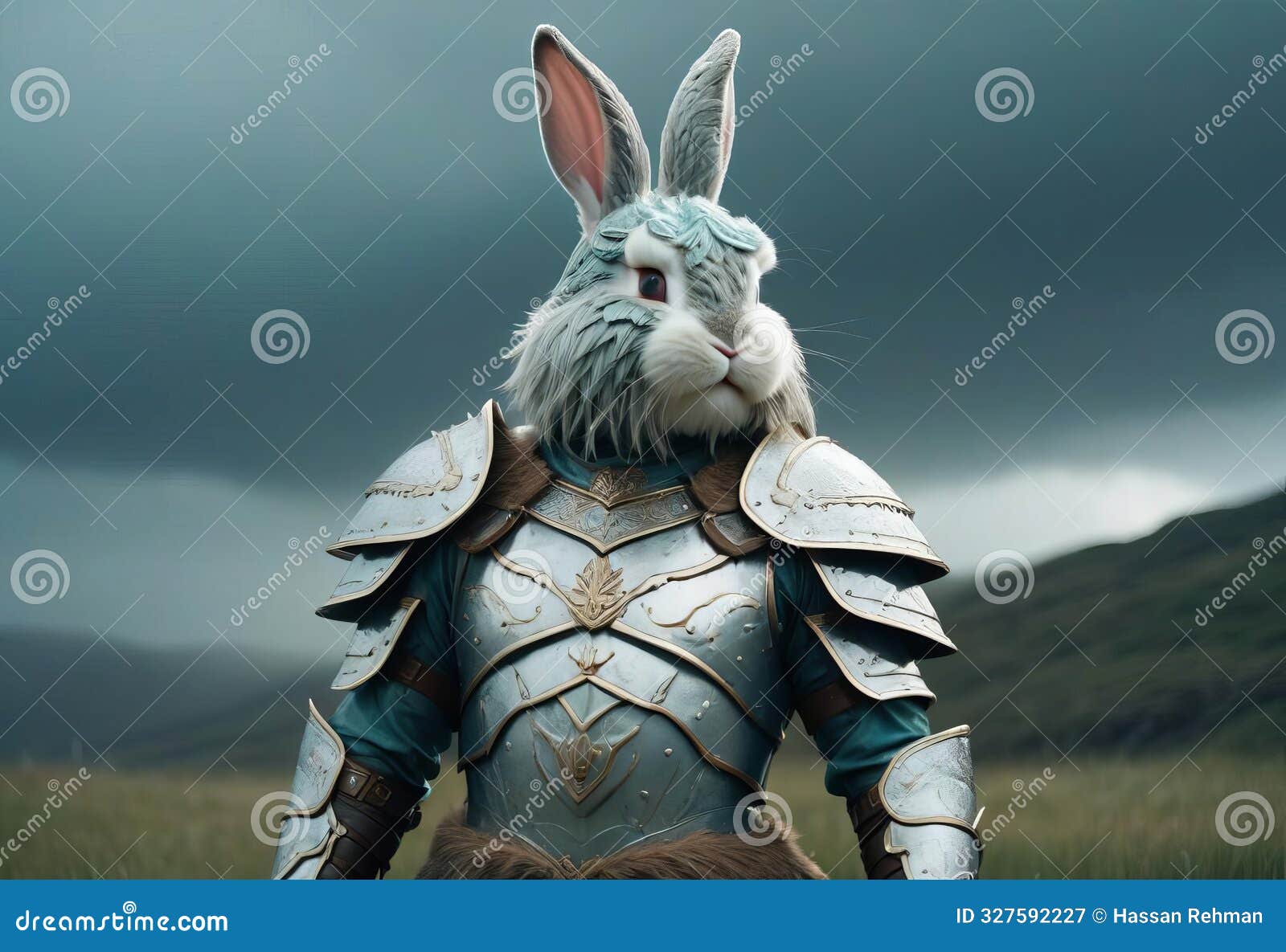 Cosplay Of Mad Bunny For Halloween Carnival. Murderer Character Suit ...