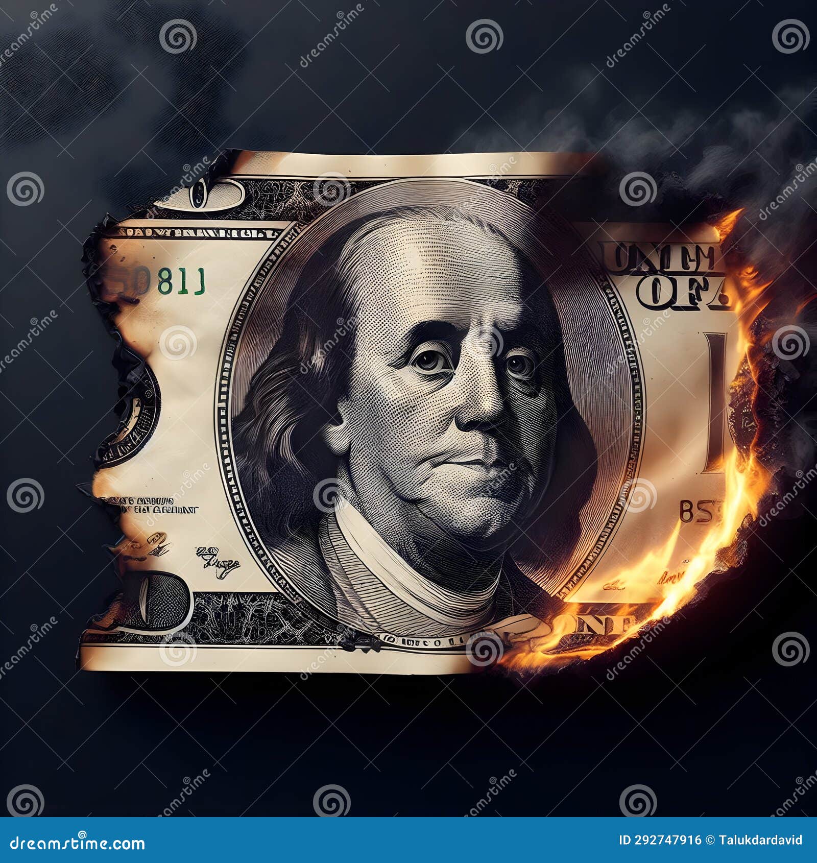 Burnt dollar currency note stock photo. Image of currency - 292747916