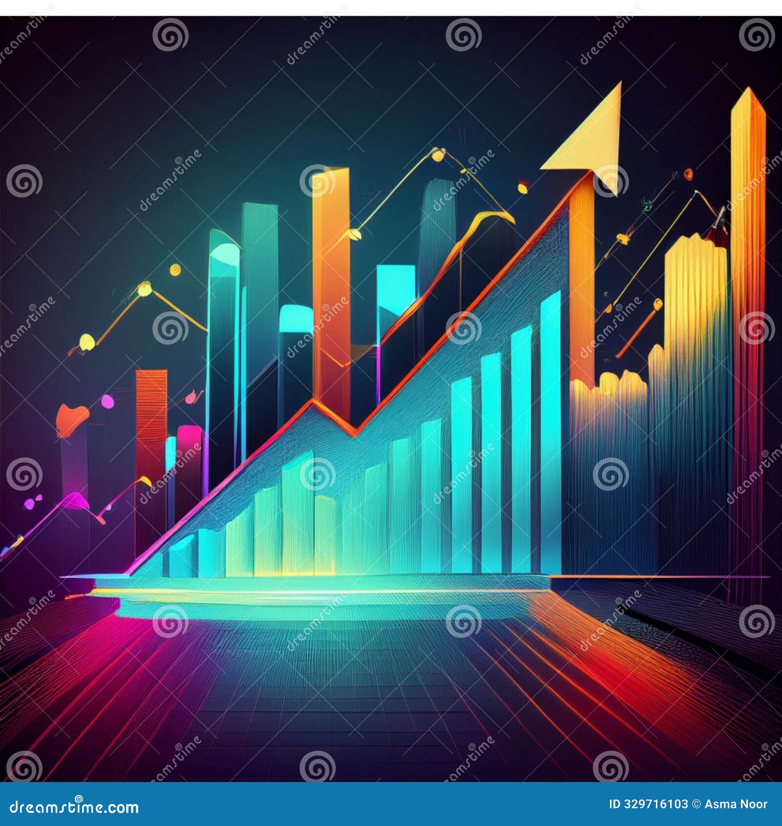 Business Growth Graph Upward Chart Stock Image - Image of business ...