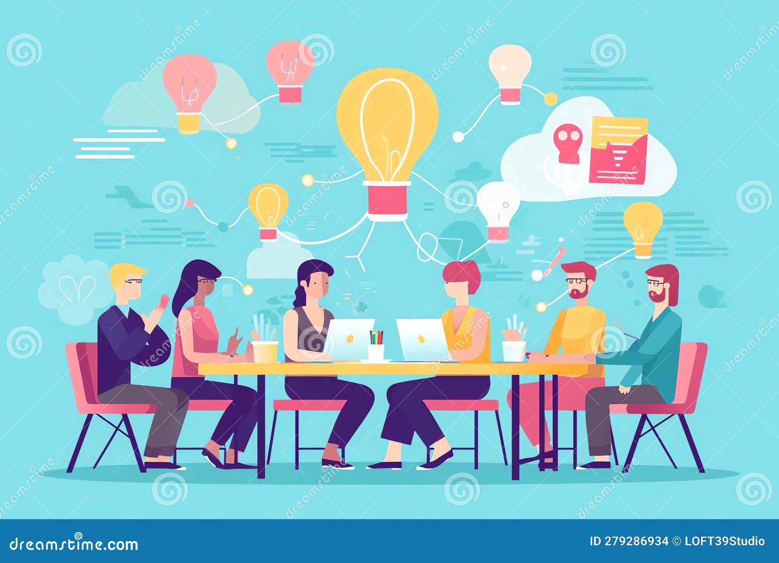 0creative_brainstorming_vector Stock Illustration - Illustration of ...