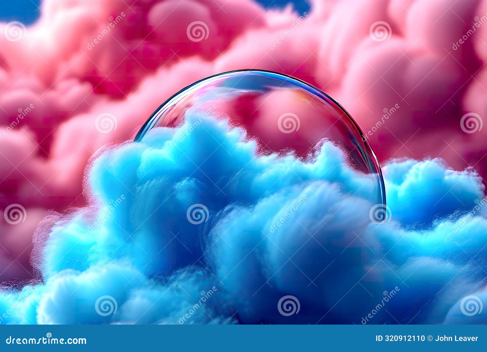 AI Generated Candy Dream: a Mesmerising Sky with Pink Clouds and Glass ...