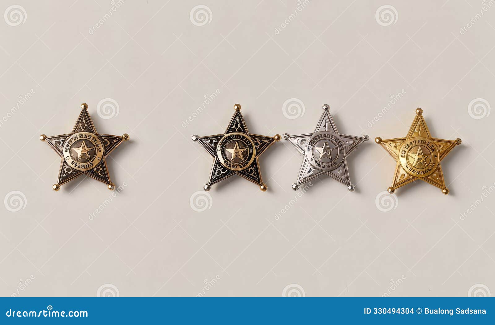 Three Police Badges Stock Image | CartoonDealer.com #330494311